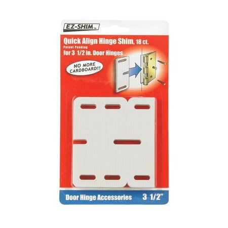 Ez Shim Shims 3-1/2In Hinge White HS350BP | Zoro